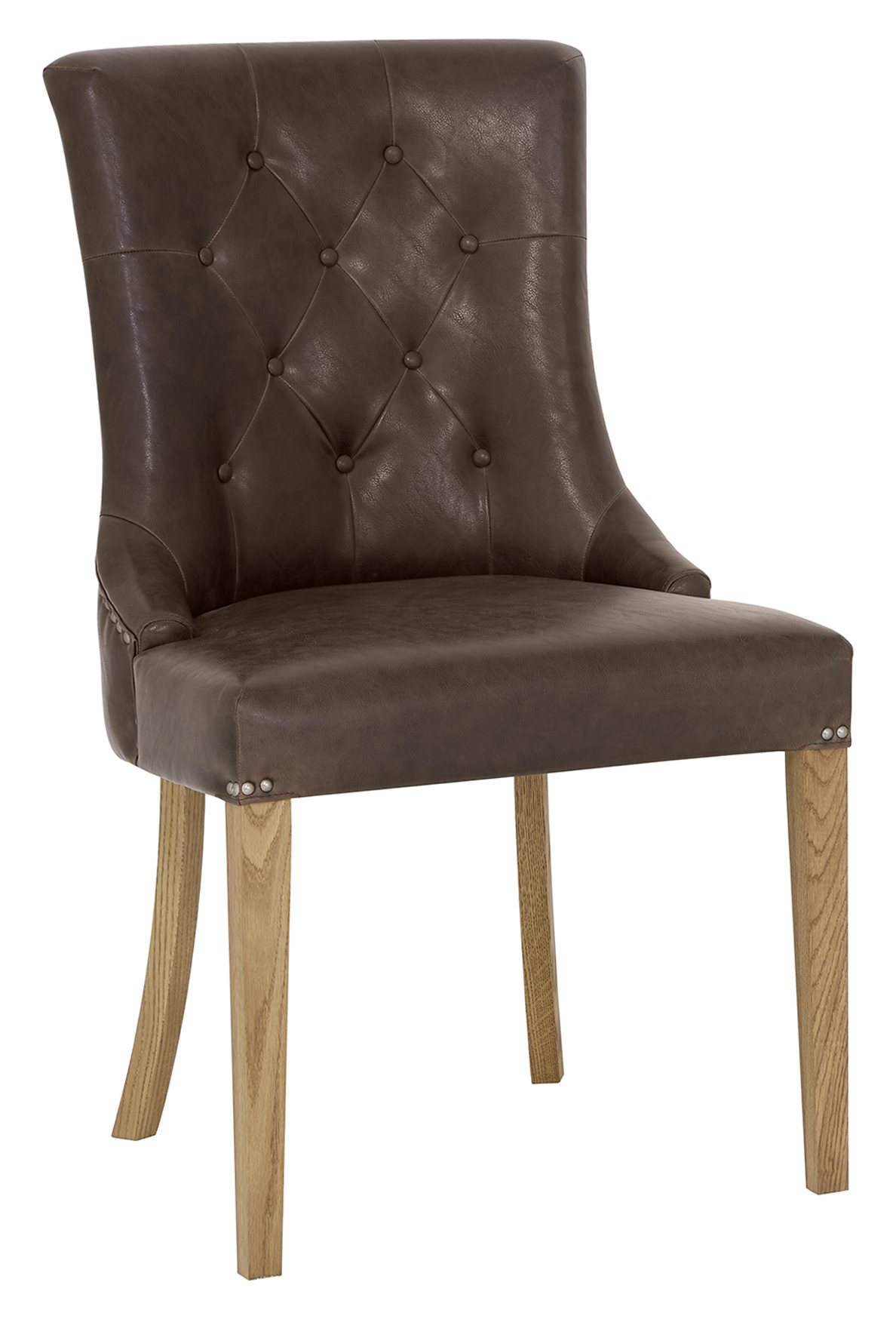 Signature Collection Westbury Rustic Oak Uph Scoop Chair Espresso