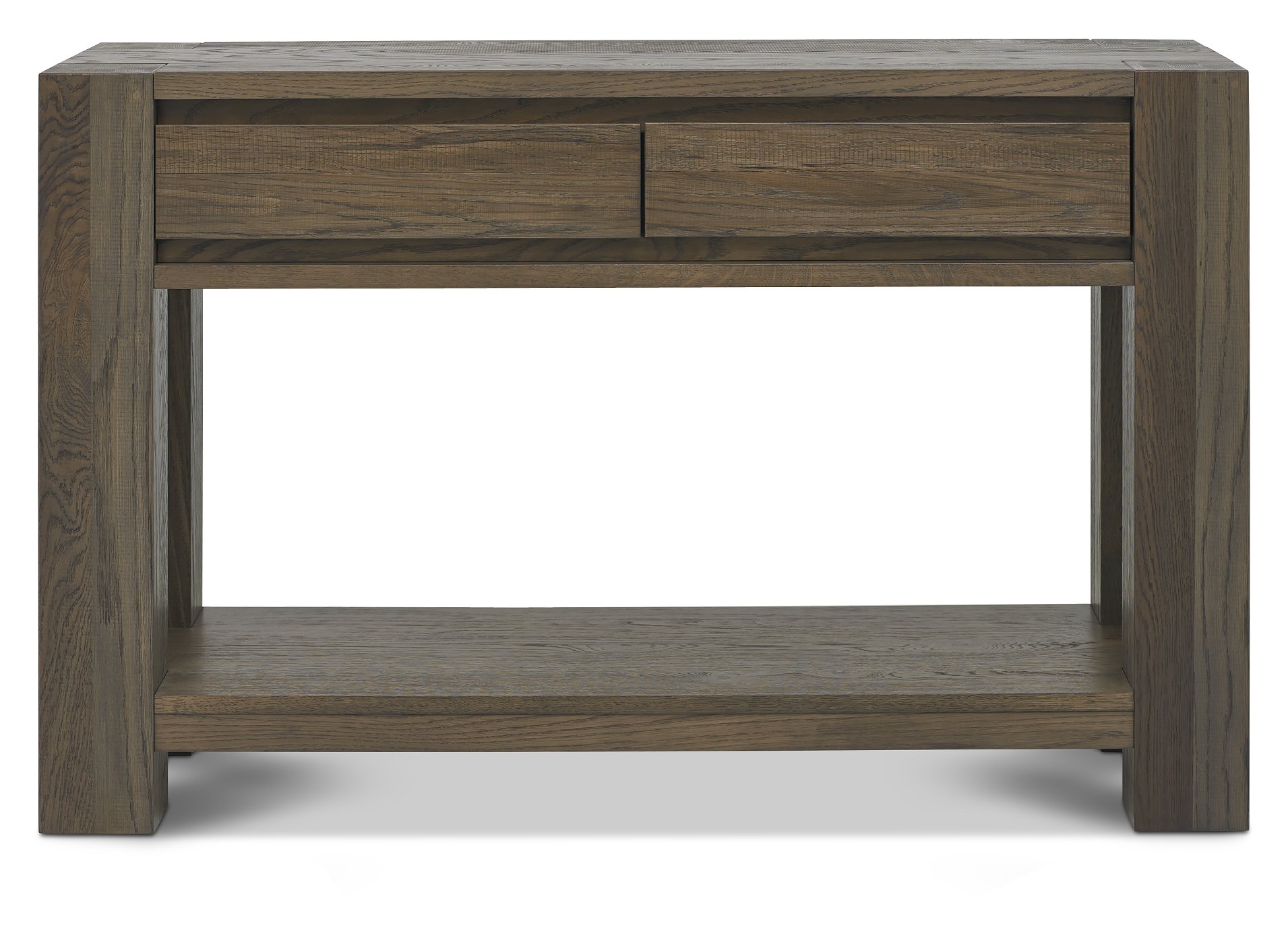 Signature Collection Logan Fumed Oak Console Table - Console Tables ...