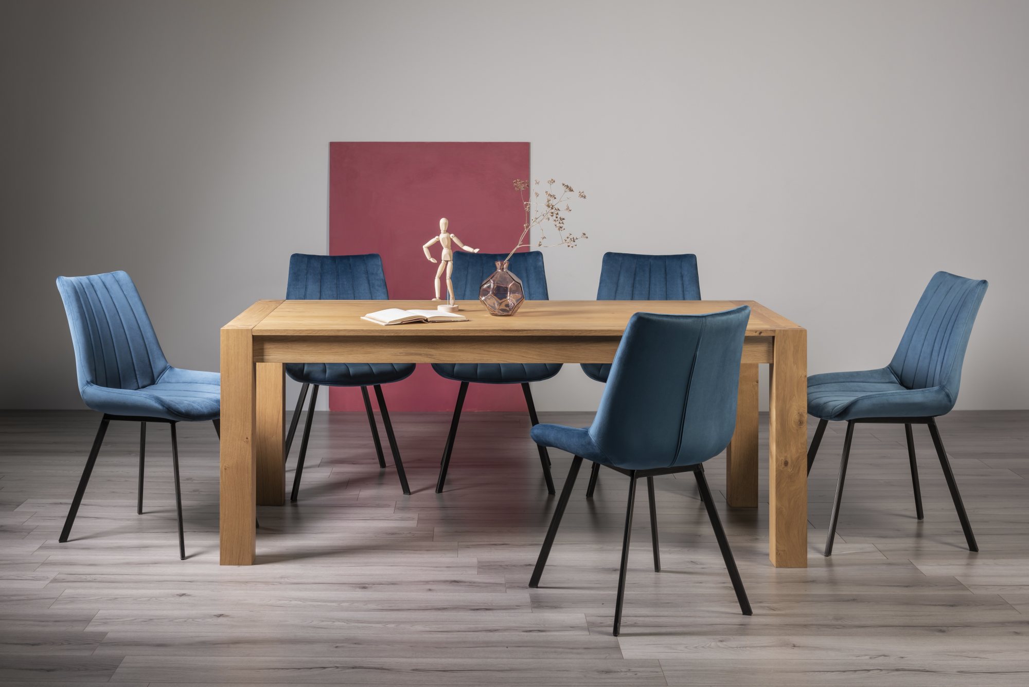 Turin Light Oak & Fontana Large Dining Set | Modern Design - Bentley ...