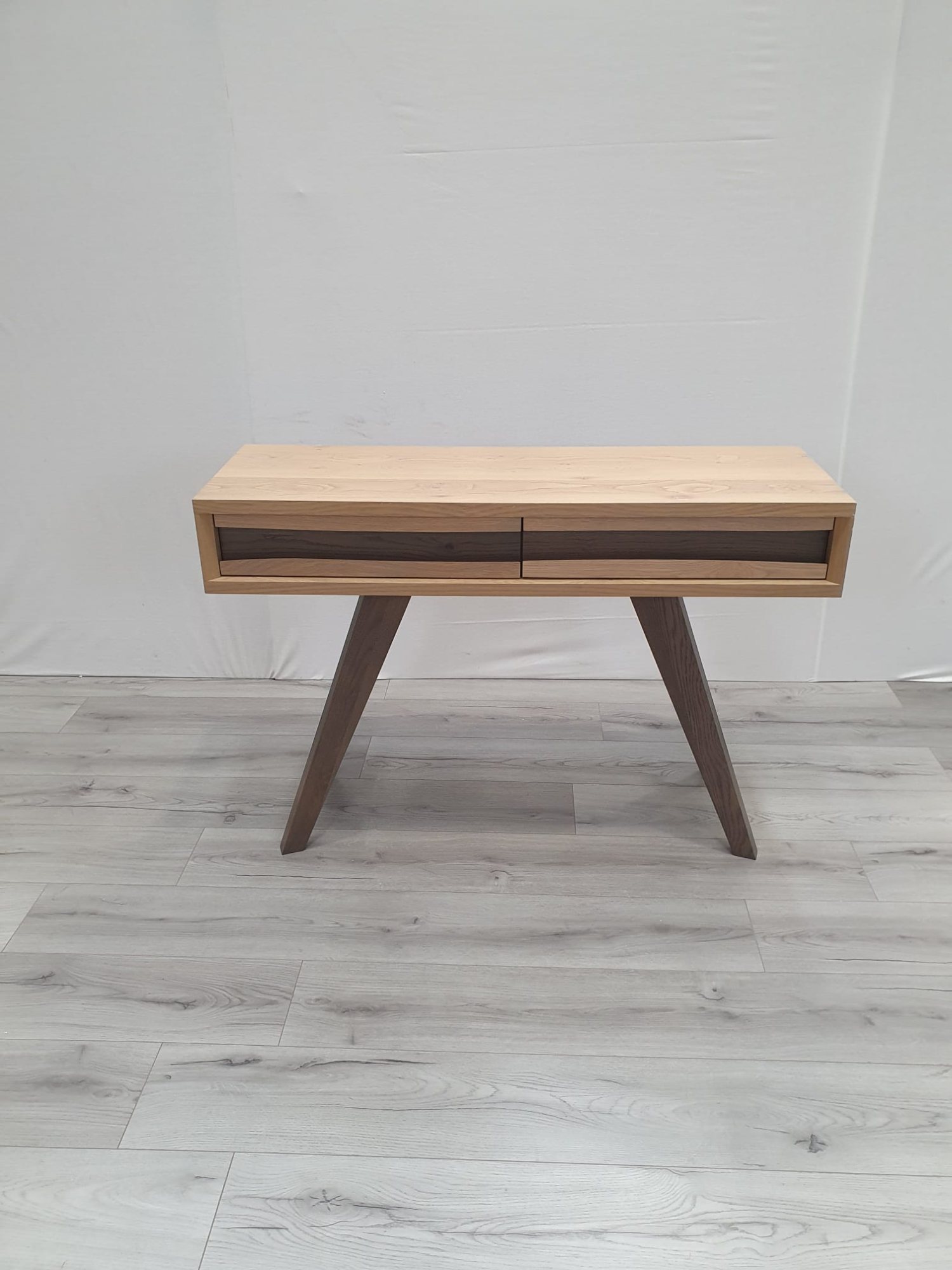 Cadell Aged Oak Console Table With Drawers | Living Room - Bentley ...