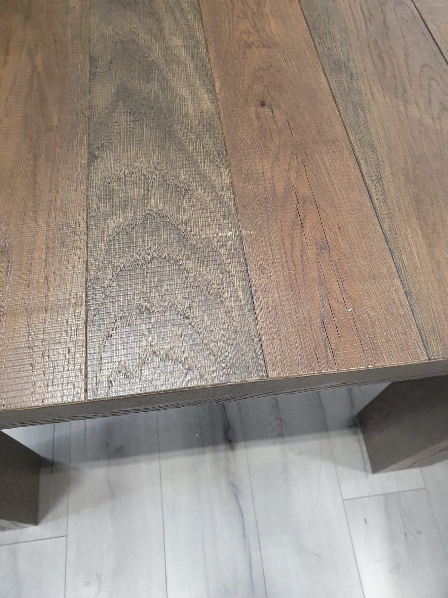 Signature Collection Logan Fumed Oak 6-8 Seat Extending Dining Table ...